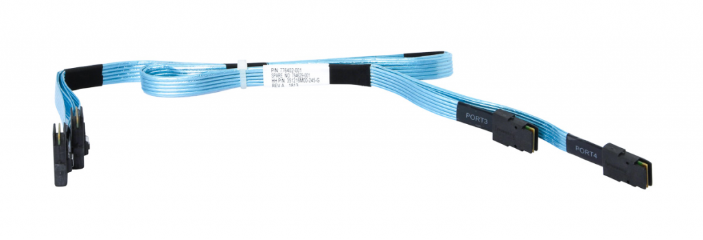 HP Dual SAS Cable for Drive Cage 23 for DL380 G9 (2x SFF-8087 right ...